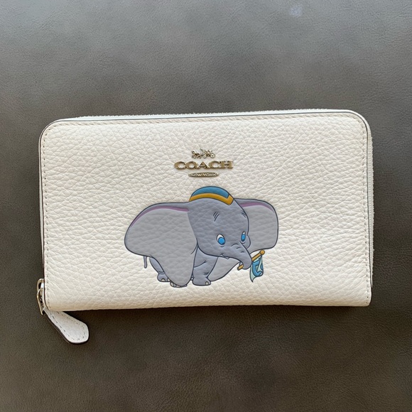 Coach | Bags | Disney X Coach Medium Zip Around Wallet With Dumbo ...